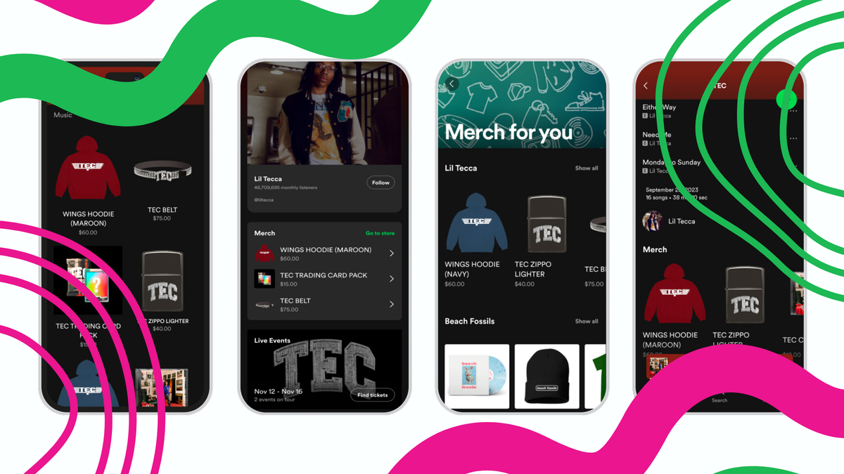 Spotify adds new Merch Hub to its app